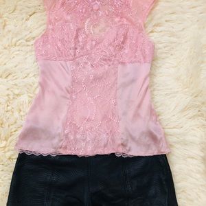 bebe | Tops | Bebe Laced And Beaded Embellished Top | Poshmark